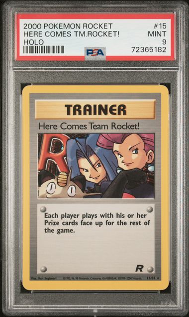 Pokemon Rocket #15 Here Comes Team Rocket! Holo PSA 9 - Flash Cards